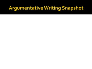 Argumentative Writing | PPTX