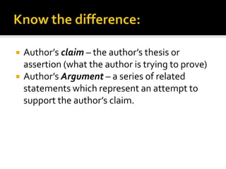 Argumentative Writing | PPTX