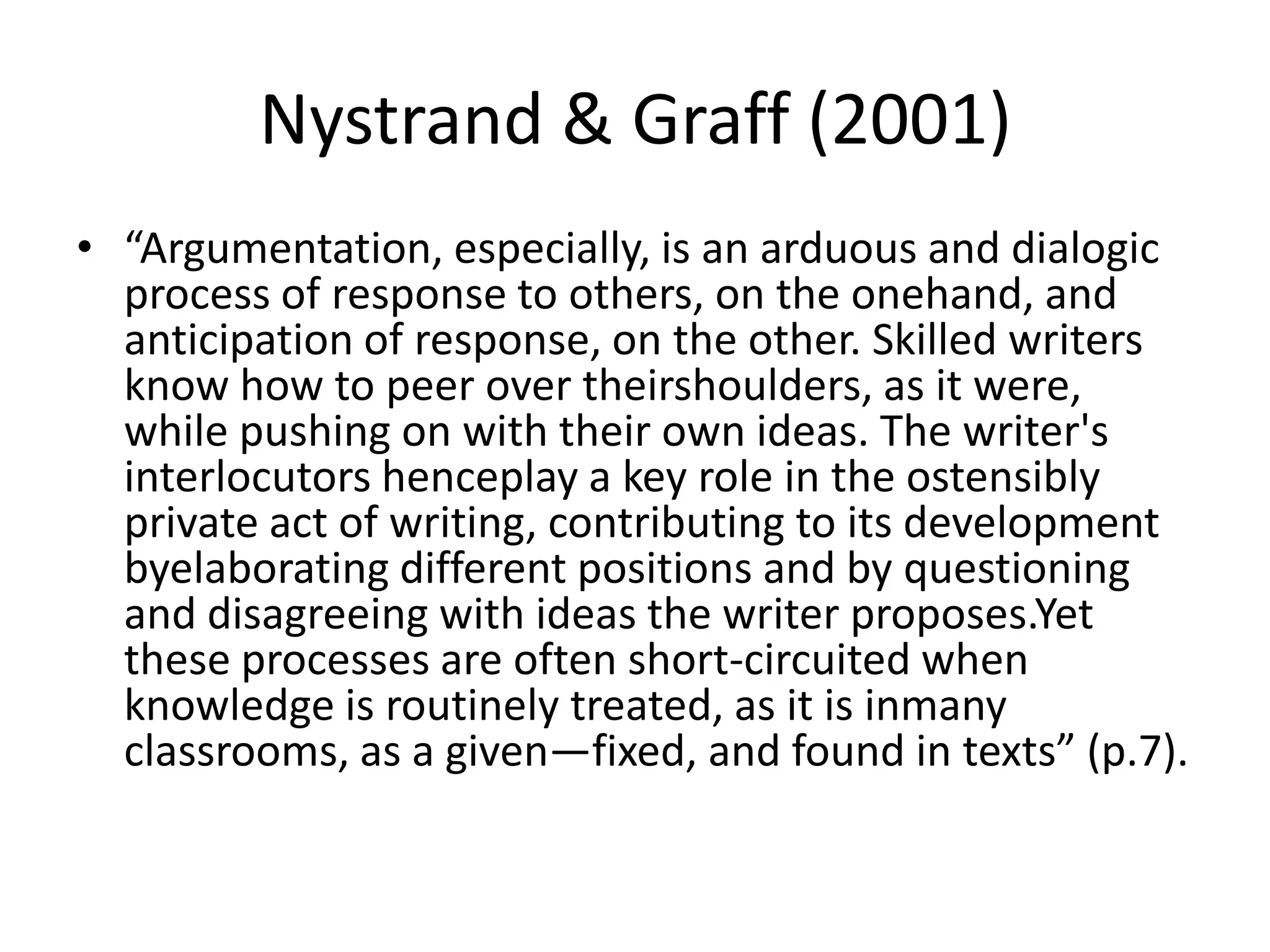 Developing Argumentive Discourse & Writing | PPTX