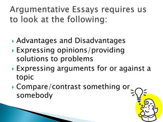Argumentative writing | PPTX