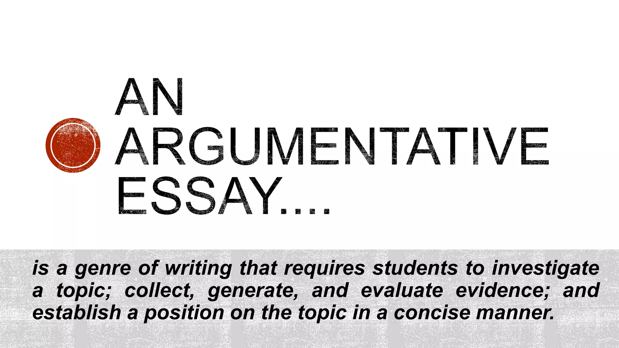 Argumentative writing | PPT