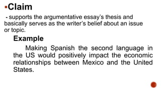 Argumentative writing | PPT