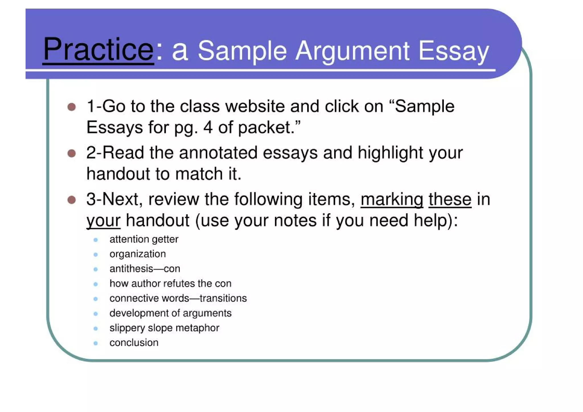 ARGUMENTATIVE Writing | PPT