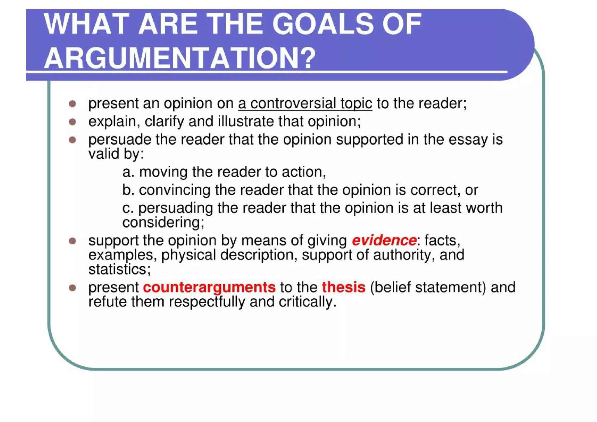 ARGUMENTATIVE Writing | PPT
