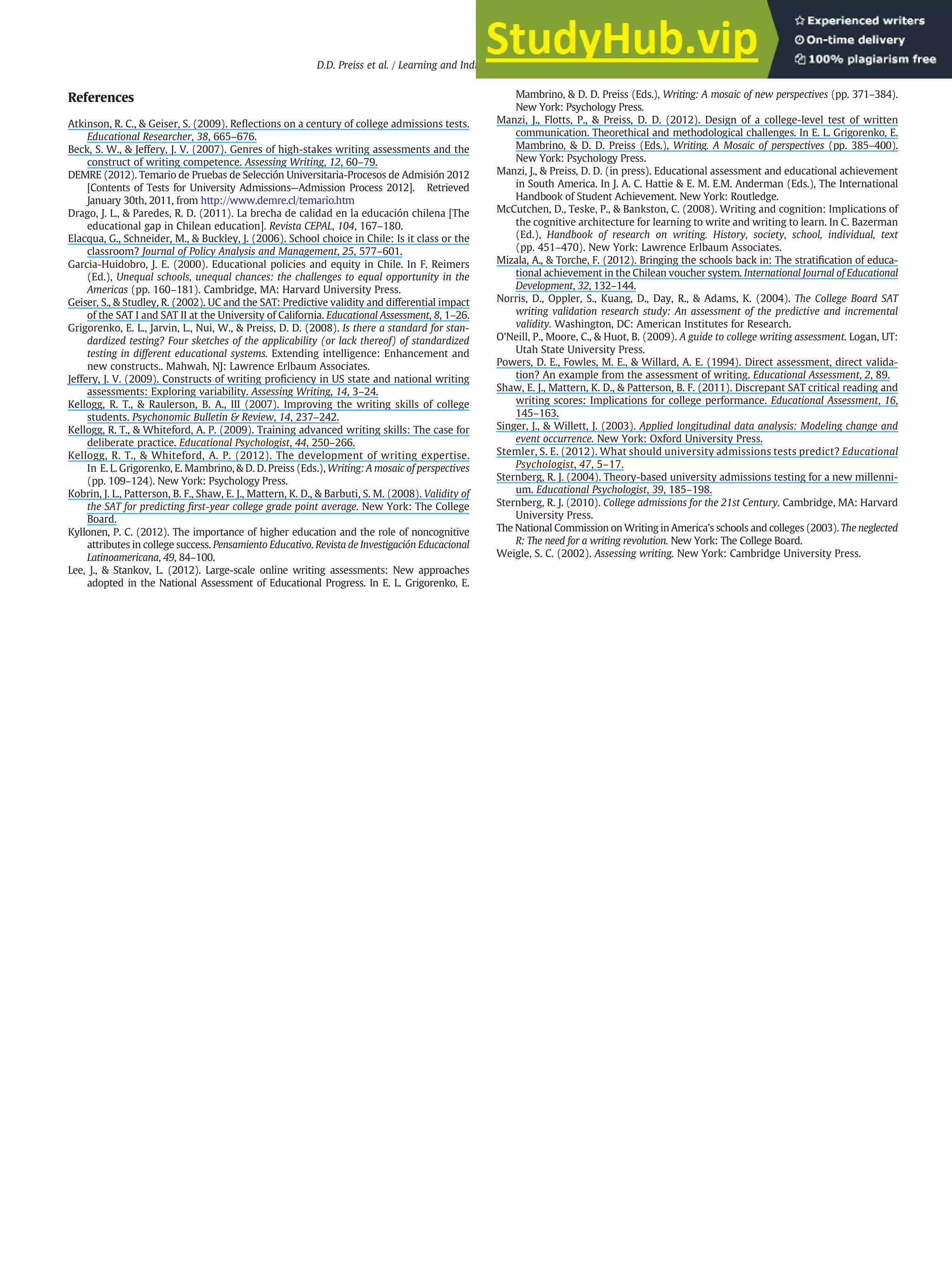 Argumentative Writing And Academic Achievement A Longitudinal Study | PDF