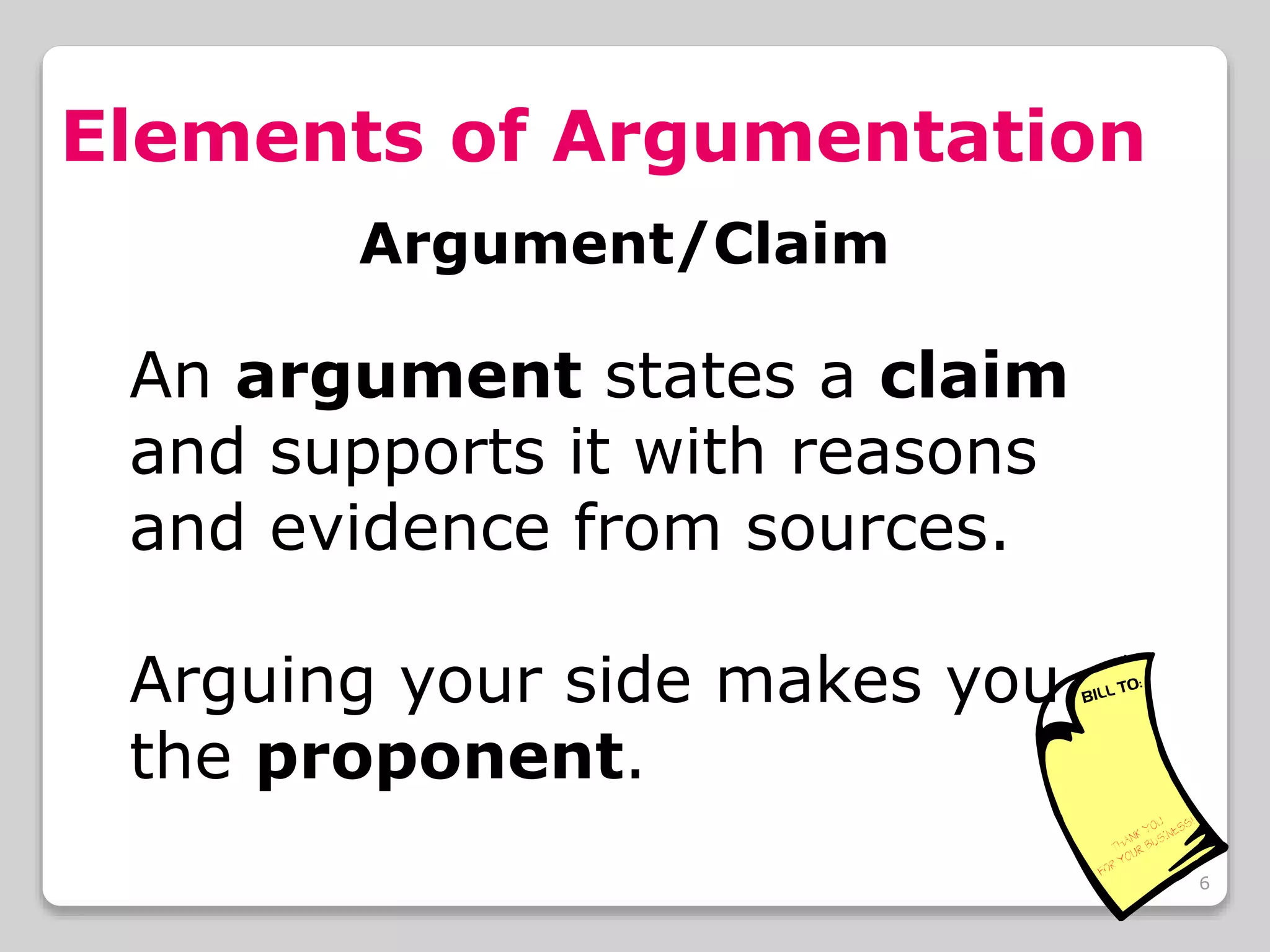 Argumentative Writing ppt - Grades 10-11 / Forms 4 - 5 | PPTX