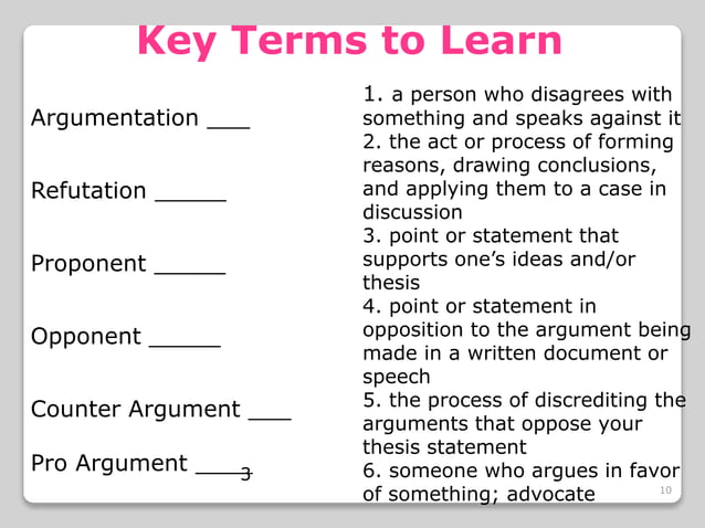 Argumentative Writing ppt - Grades 10-11 / Forms 4 - 5 | PPTX