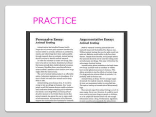 Argumentative Writing ppt - Grades 10-11 / Forms 4 - 5 | PPTX