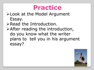 Argumentative Writing ppt - Grades 10-11 / Forms 4 - 5 | PPTX