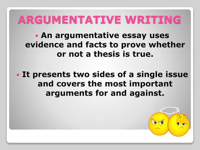Argumentative Writing ppt - Grades 10-11 / Forms 4 - 5 | PPTX