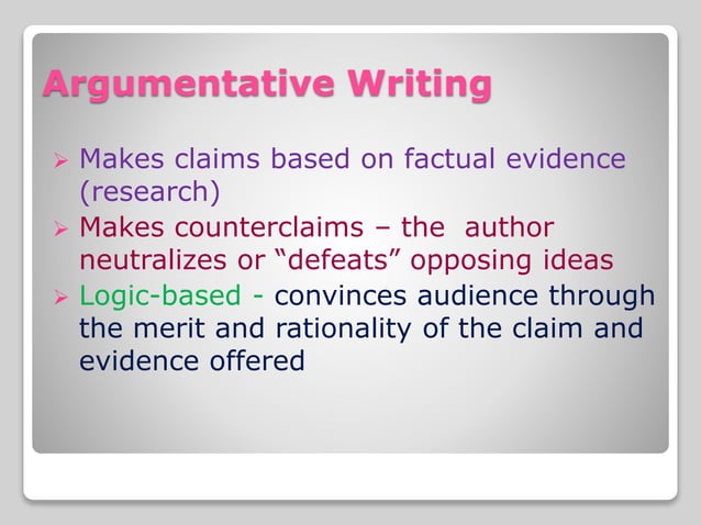 Argumentative Writing ppt - Grades 10-11 / Forms 4 - 5 | PPTX