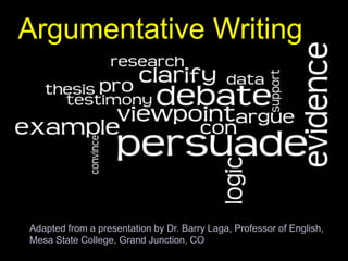 Argumentative Writing | PPT