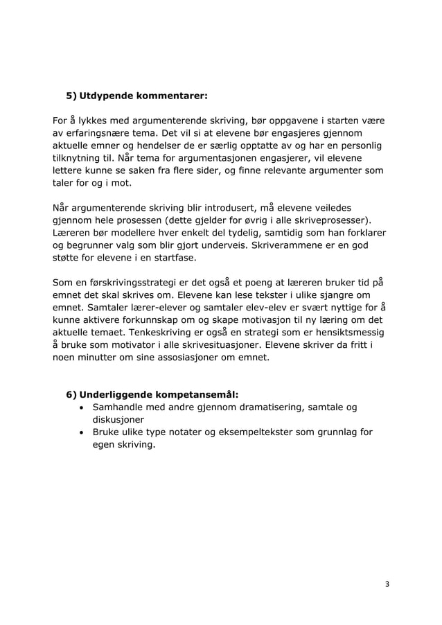Argumenterende skriving etter 4. årstrinn | PDF