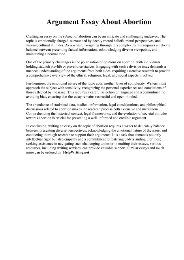Argument Essay About Abortion.pdf