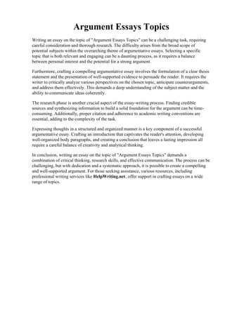 Argument Essays Topics.pdf