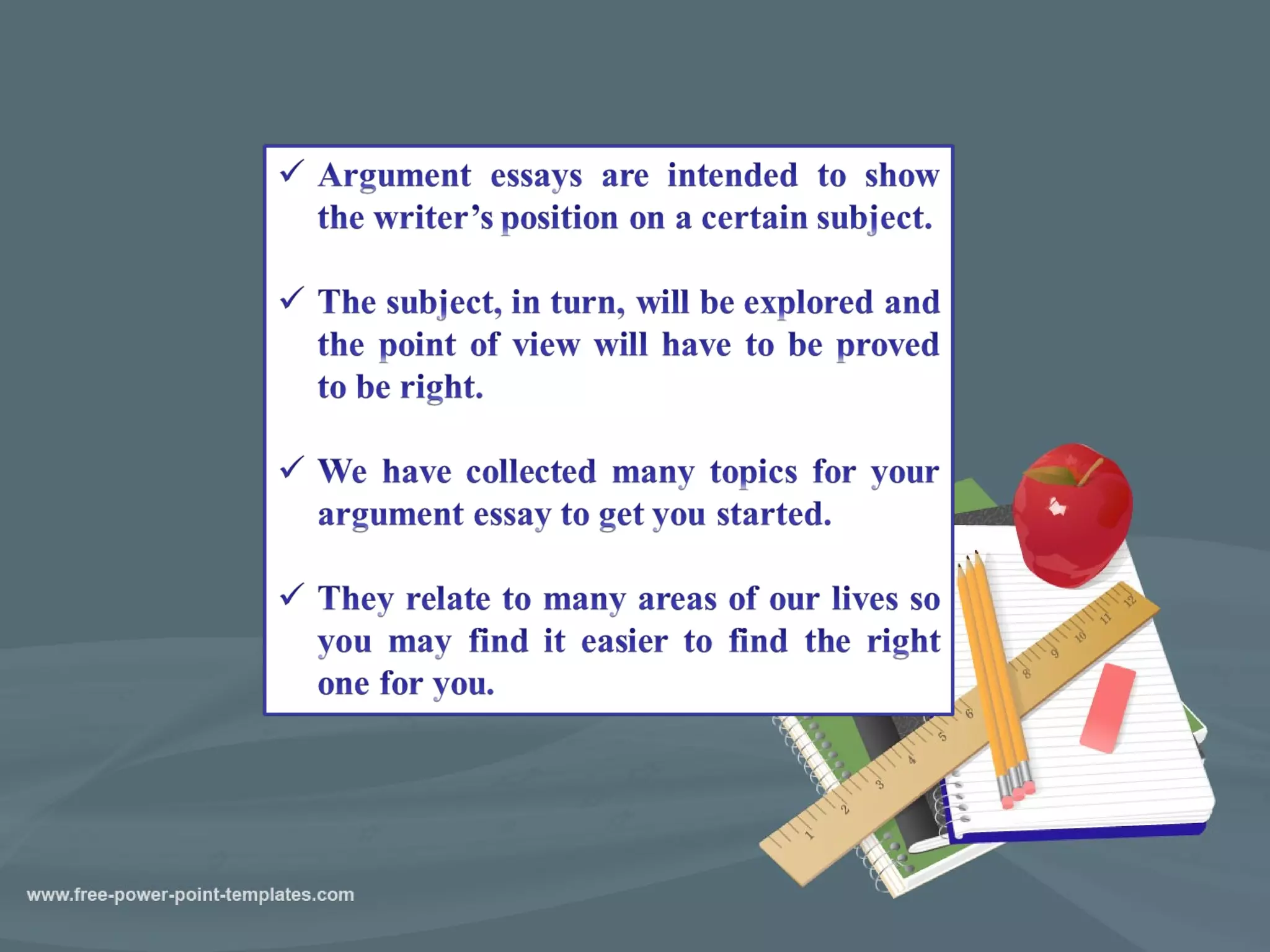 Argument essay topics | PPT