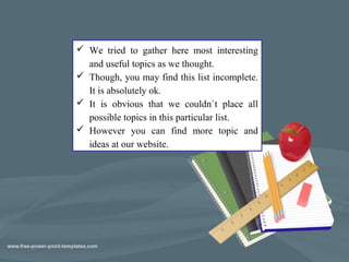 Argument essay topics | PPT