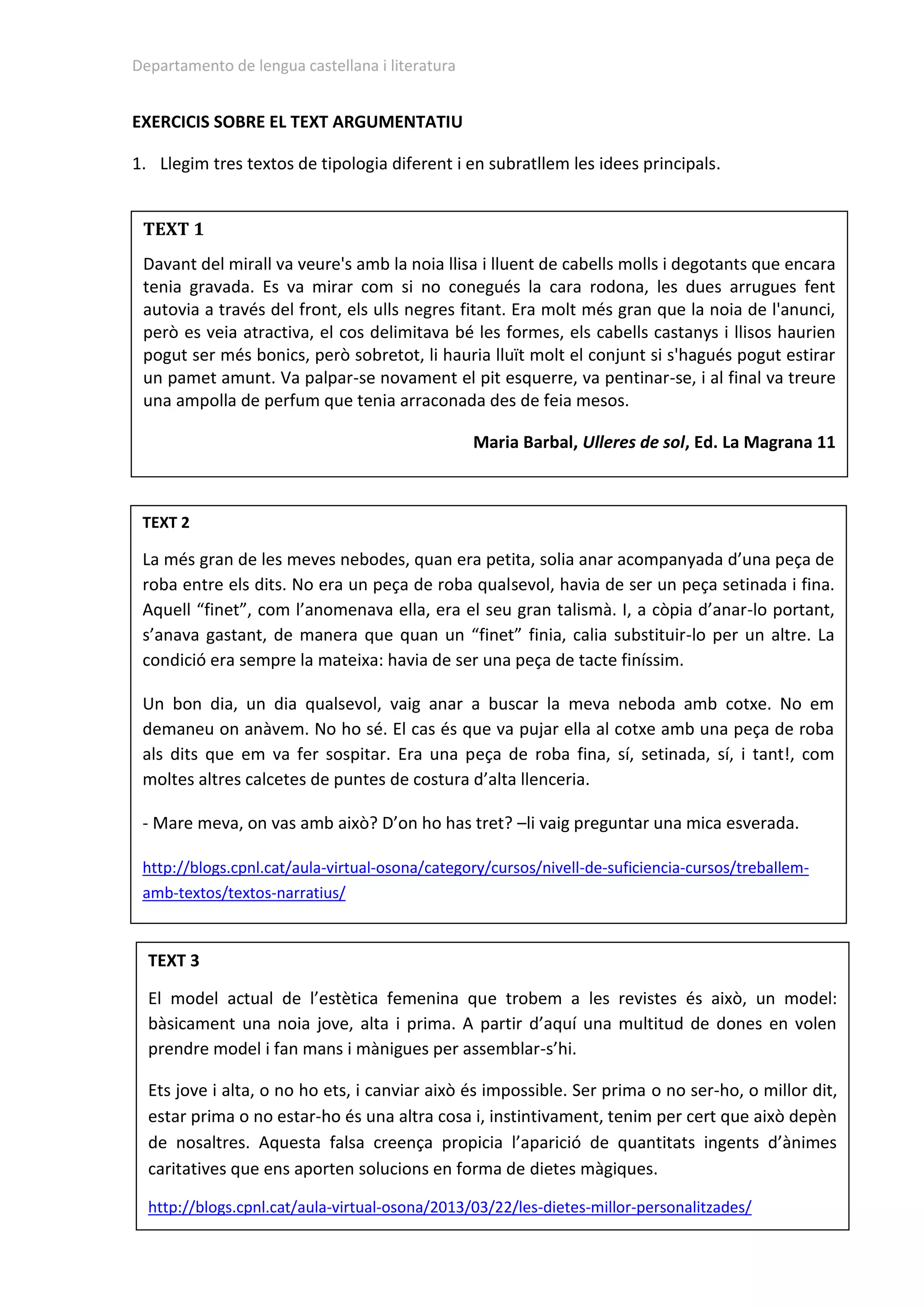 Com escriure un text argumentatiu? Pautes i exercicis | PDF