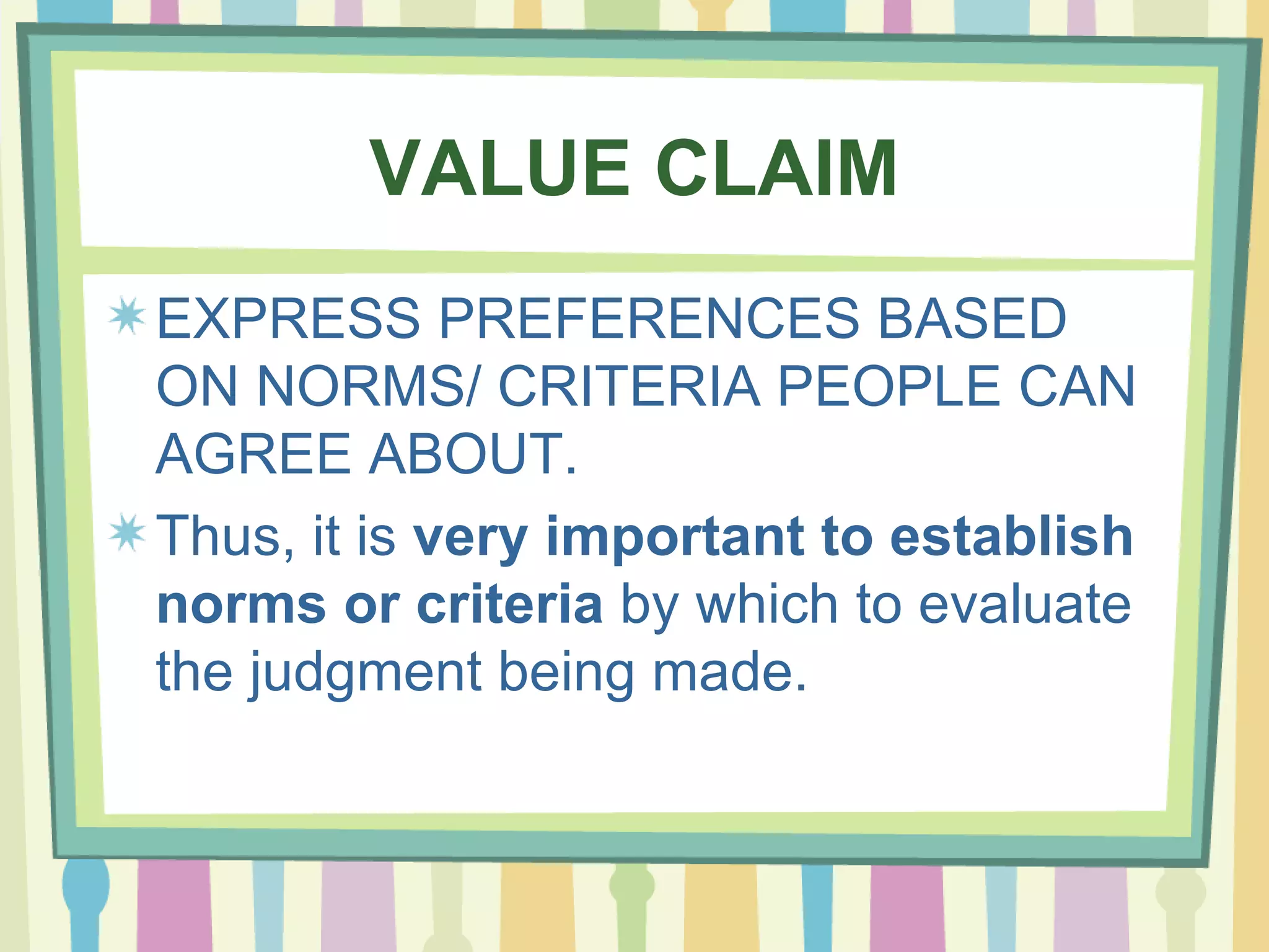 Truth and Value Claims | PPT