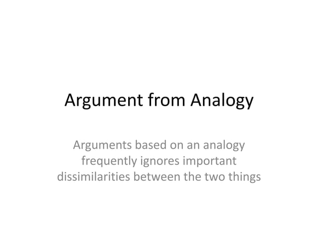Argument from analogy | PPTX