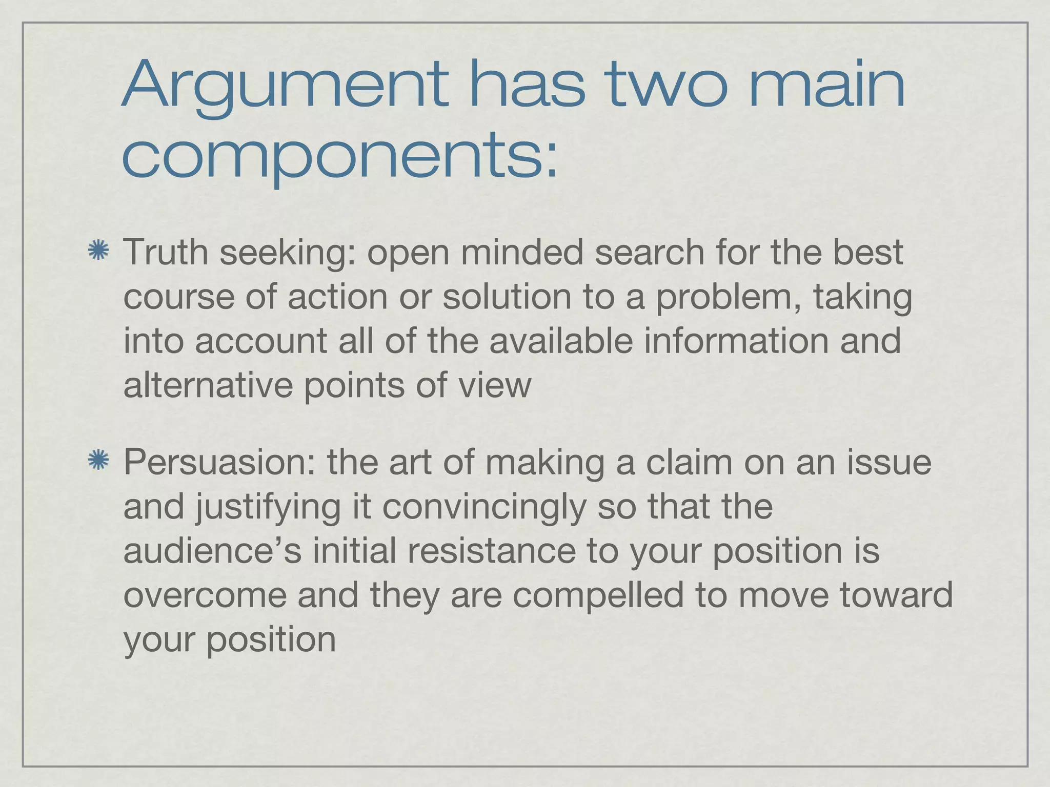 Argument in academic writing | PPT