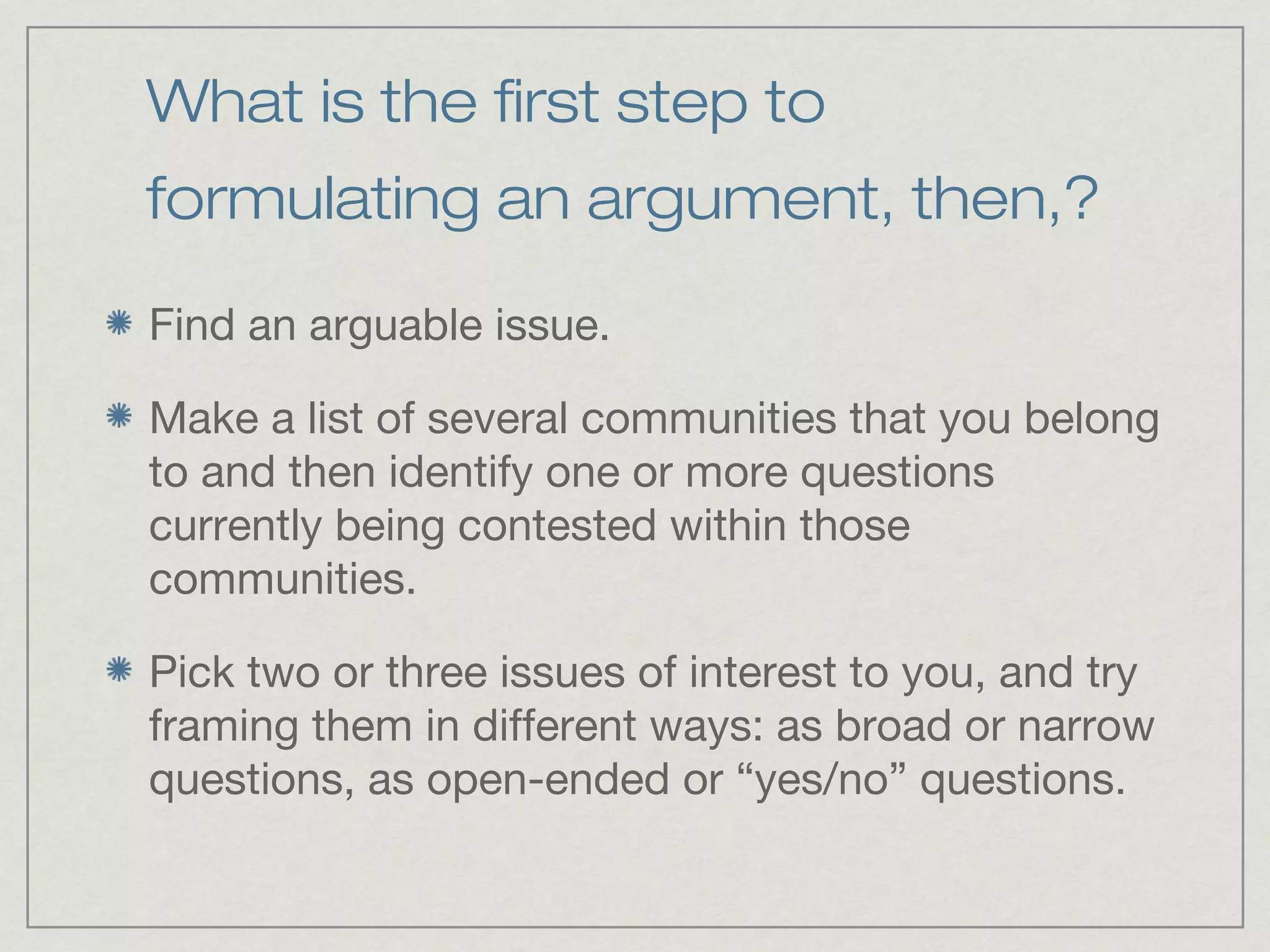 Argument in academic writing | PPT