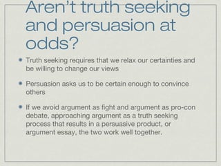 Argument in academic writing | PPT