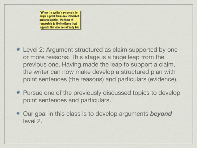 Argument in academic writing | PPT