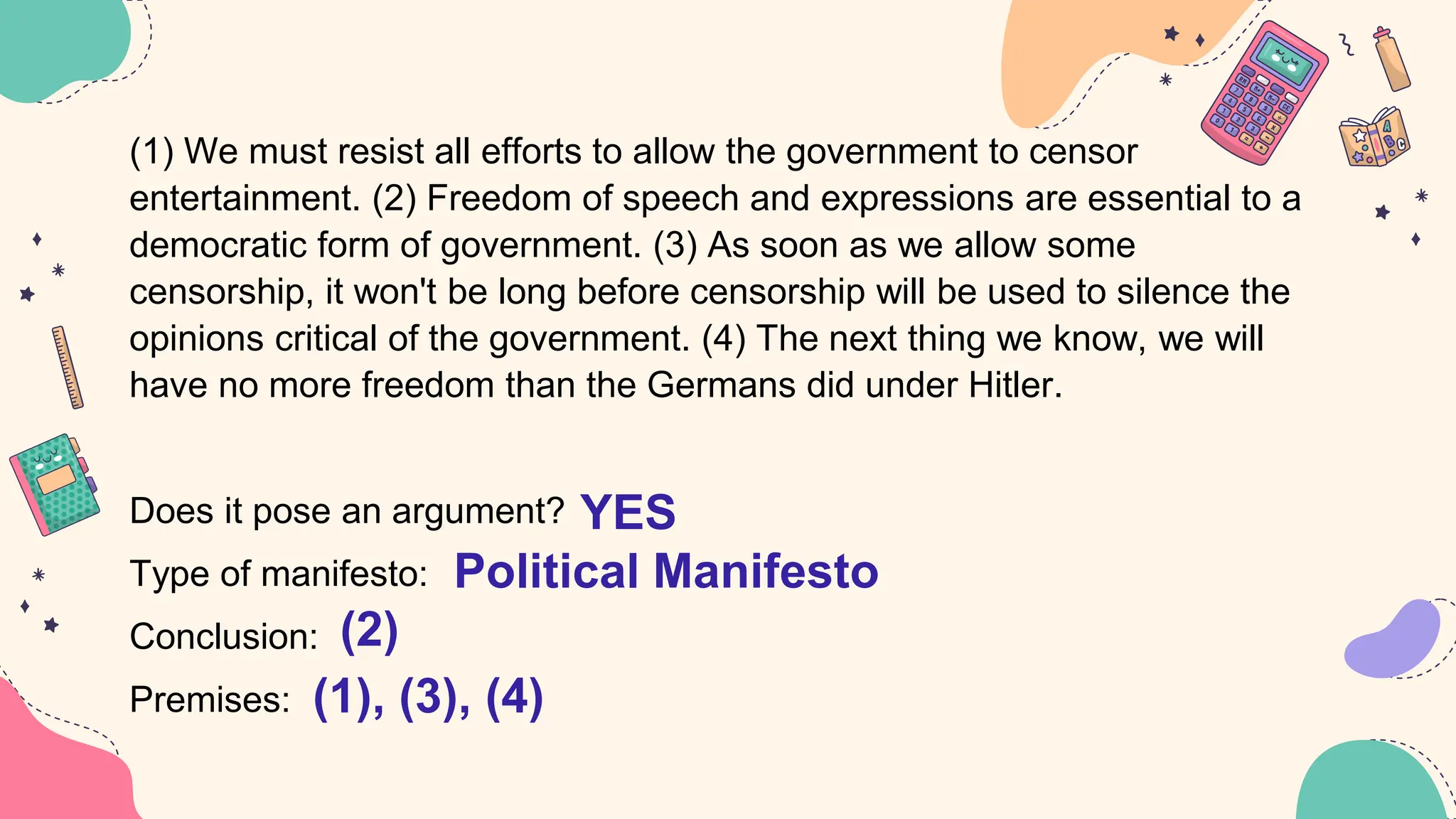 Manifesto, Arguments in Manifesto, Types of Manifesto | PPTX