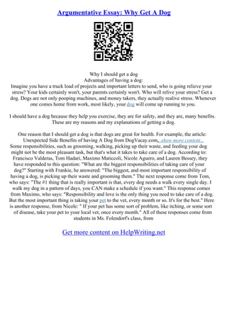 Argumentive Essays | PDF