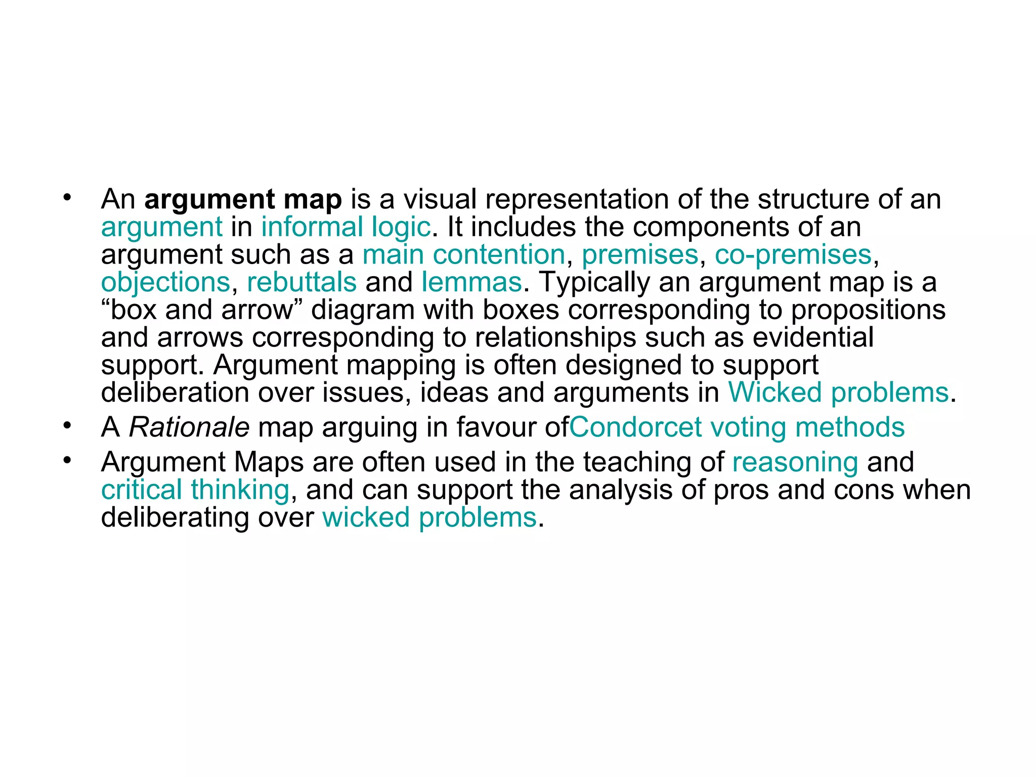 Argument map | PPT | Technology & Computing