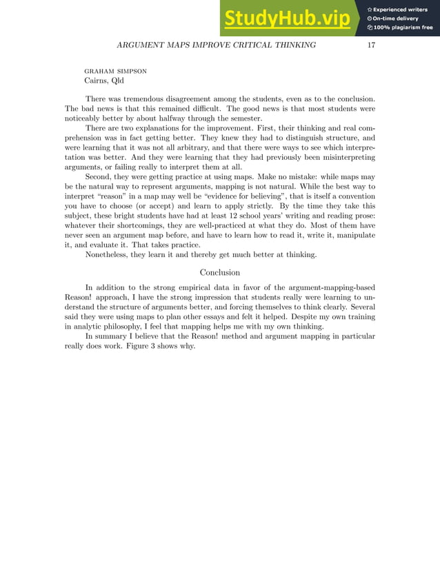 Argument Maps Improve Critical Thinking | PDF