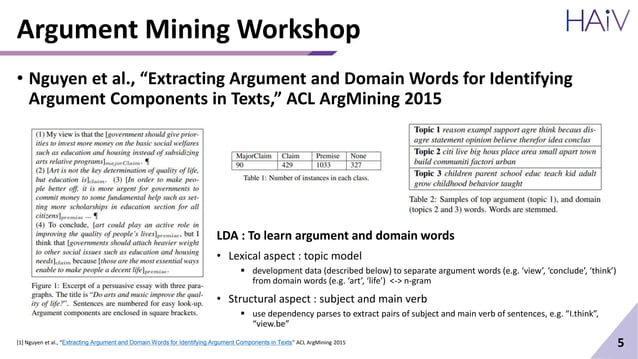 Argument Mining | PPT