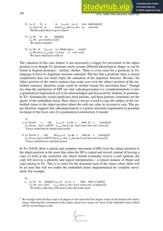 Argument Movement In The Tiv Language | PDF | Programming Languages | Computing