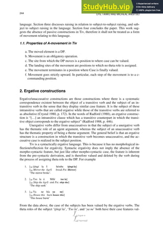 Argument Movement In The Tiv Language | PDF | Programming Languages ...