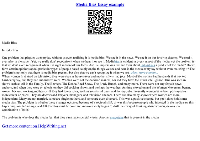 Argument On Media Bias | PPT