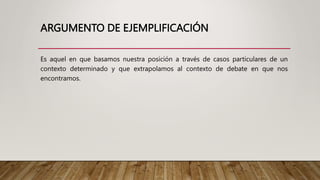 Argumentos de ejemplificación y analogía.ppt