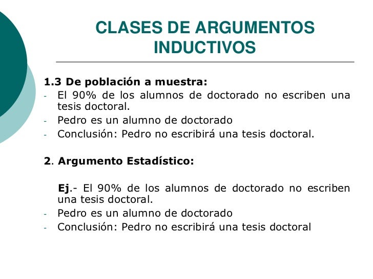 Ejemplos De Argumento Inductivo - abstractor