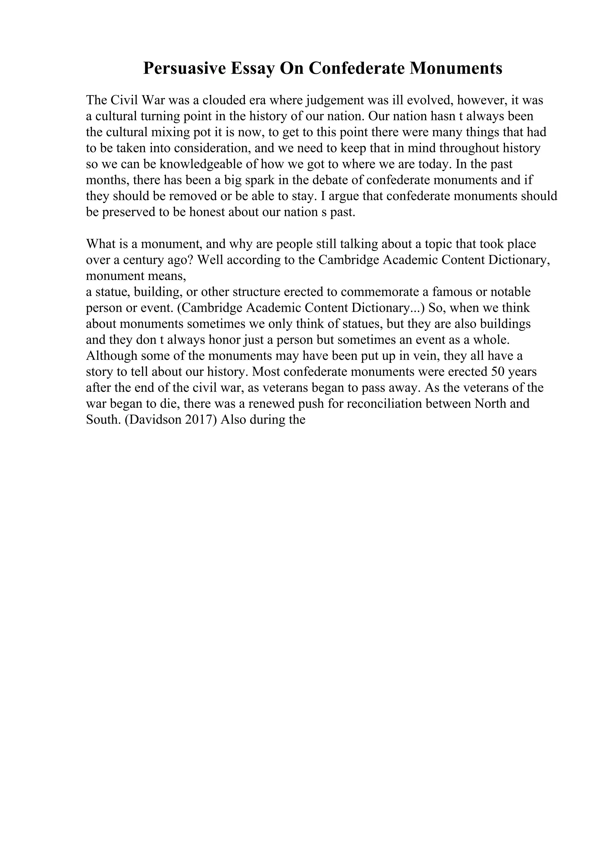 Argument Persuasive Essay Examples | PDF