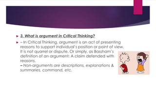 Philosophical concepts regarding Arguments | PPT