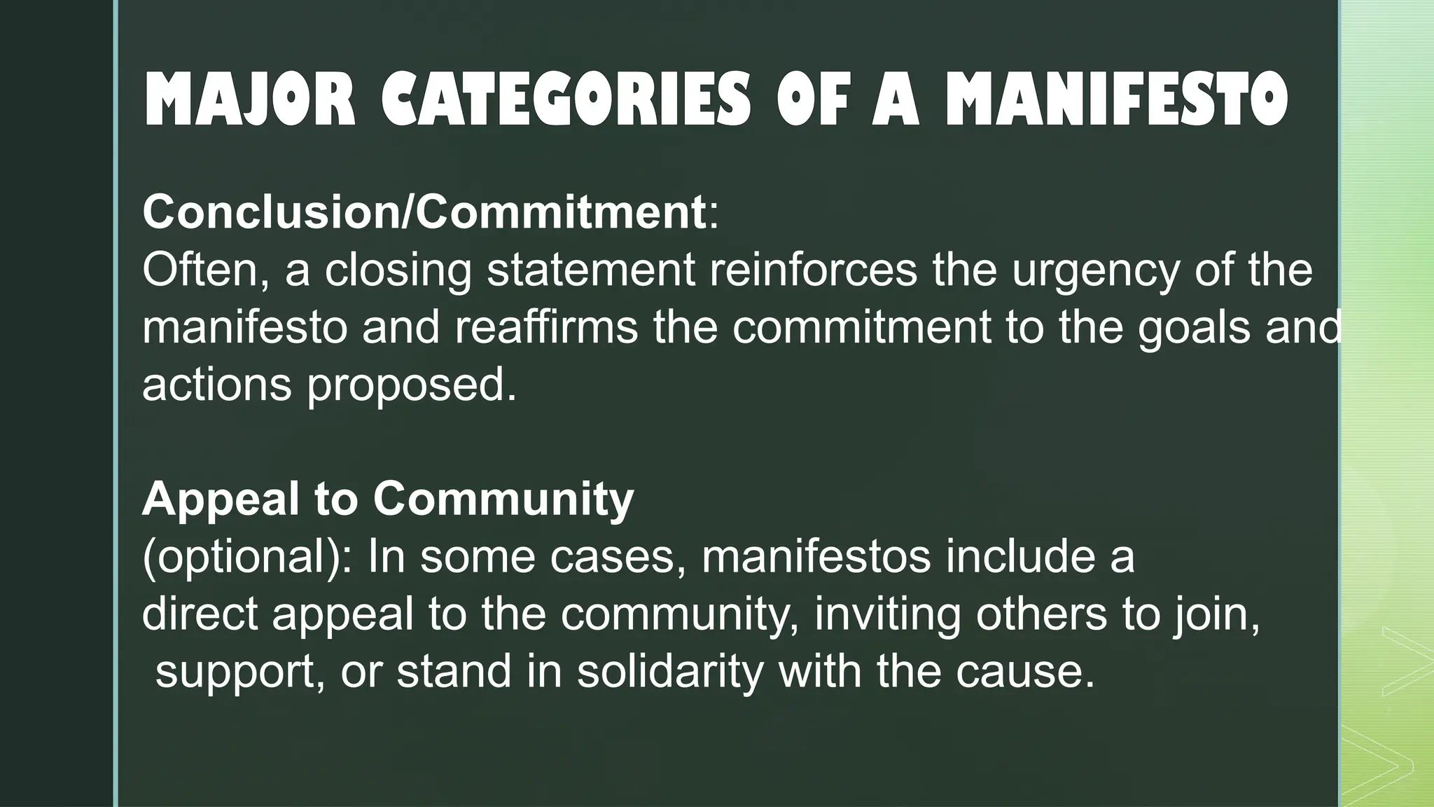 ARGUMENTS AND MANIFESTOES-EAPP 2ND QUARTER.pptx | Education