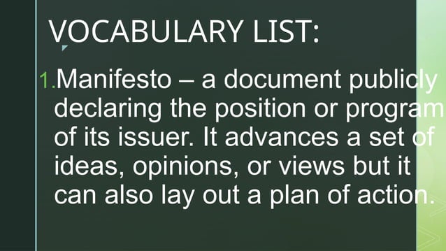 ARGUMENTS AND MANIFESTOES-EAPP 2ND QUARTER.pptx | Education