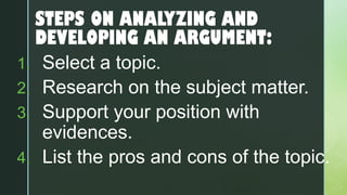 ARGUMENTS AND MANIFESTOES-EAPP 2ND QUARTER.pptx | Education