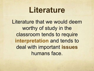 Writing Arguments about Literature: Stories & Poetry | PPT