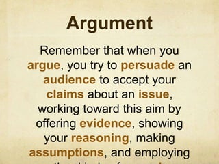 Writing Arguments about Literature: Stories & Poetry | PPT