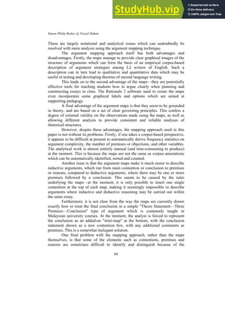 ARGUMENT STRUCTURE IN LEARNER WRITING A CORPUS-BASED ANALYSIS USING ARGUMENT MAPPING | PDF