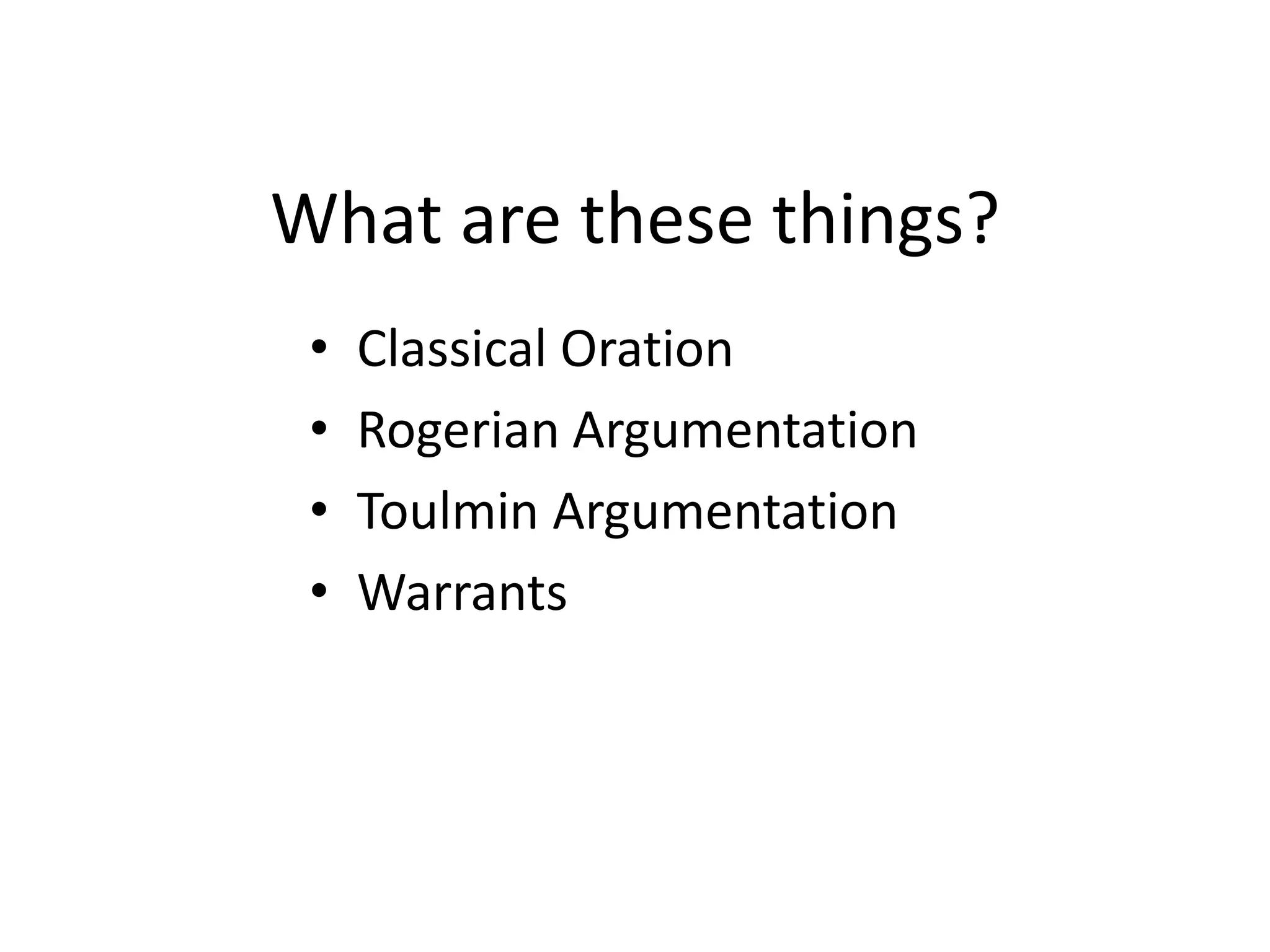 Argument styles condensed | PPTX
