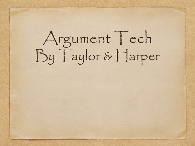 Argument Tech | PPT
