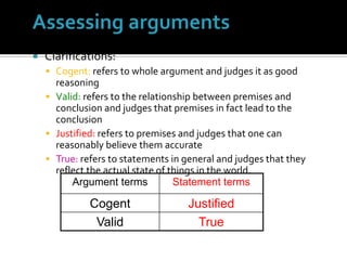 Argument terms | PPT