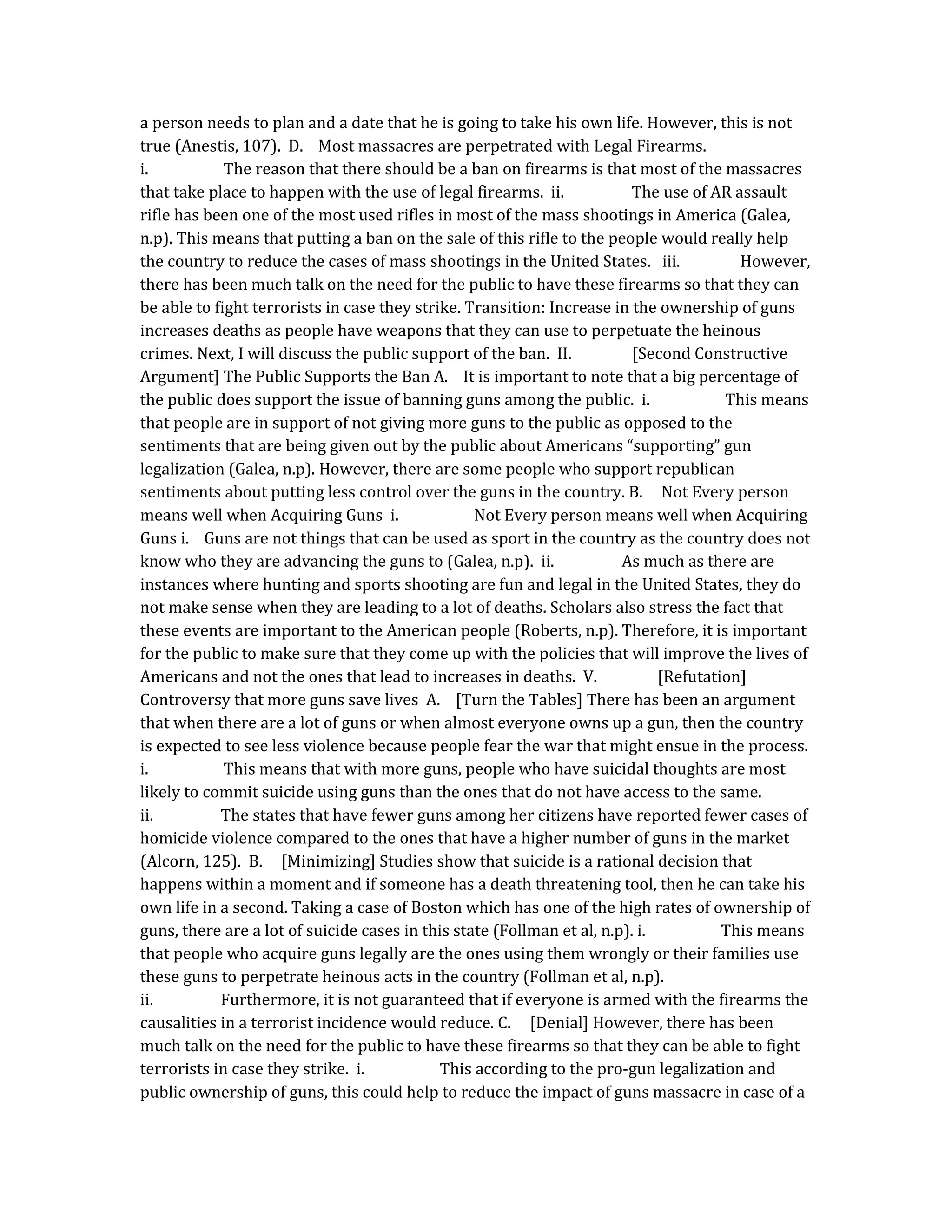 Argument to prevent guns Premium Paper Help.docx